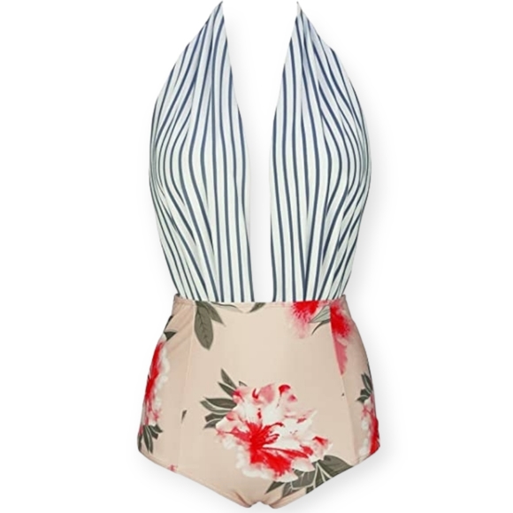 COCOSHIP | Swim | Retro One Piece Backless Swimsuit | Poshmark